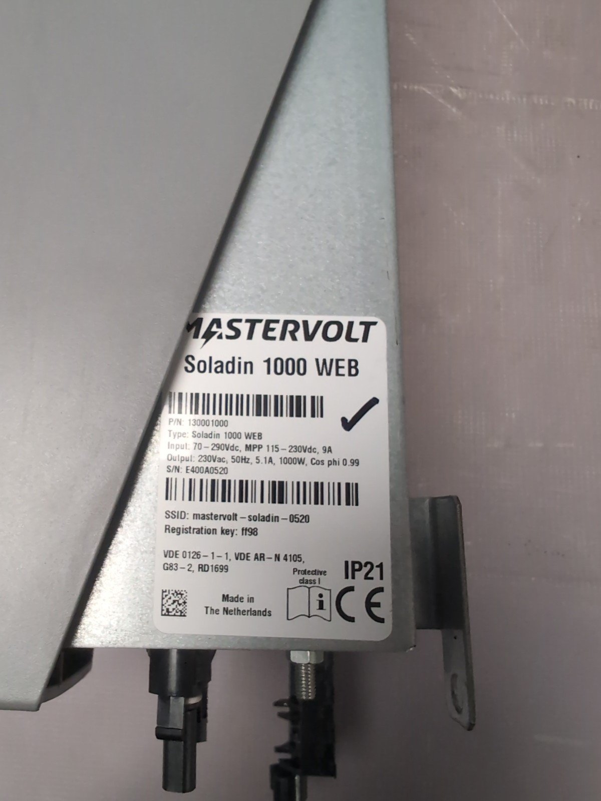 Mastervolt Soladin 1000 Web 1kW Grid-Tie Solar Inverter - South West ...